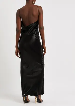 Saint Laurent Satin Maxi Dress