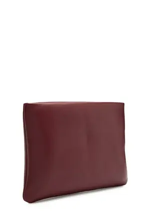 Saint Laurent Calypso Small Padded Leather Pouch - Burgundy