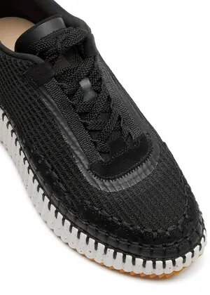 Chloé Nama Panelled Recycled Mesh Sneakers - Black