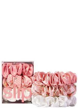 Slip Pure Silk Large Scrunchies Set - Petal