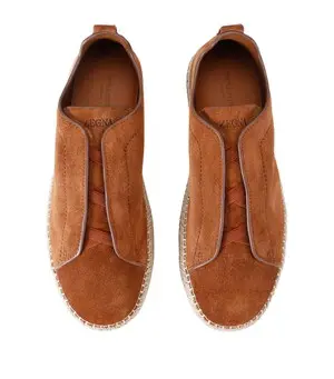 Zegna Suede Triple Stitch Espadrilles