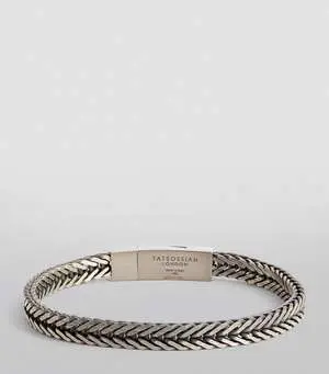 Tateossian Sterling Herringbone Chain Bracelet