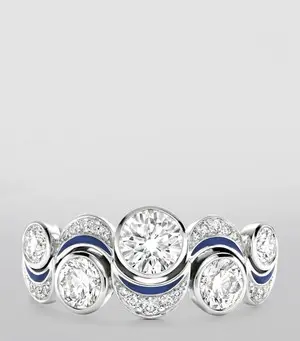 BOODLES Platinum And Diamond Over The Moon Ring