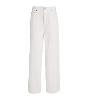 Women's White Baggy Jeans