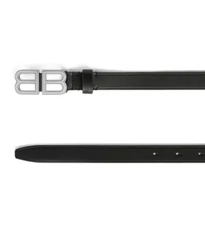 Balenciaga Leather Hourglass Belt - Black