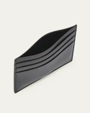 FERRAGAMO Slim Leather Card Holder - Black