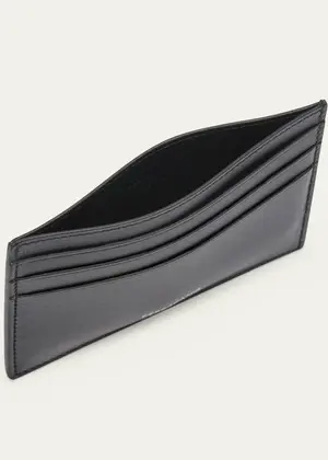 FERRAGAMO Slim Leather Card Holder - Black