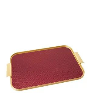 KAYMET Aluminium Serving Tray - Burgundy