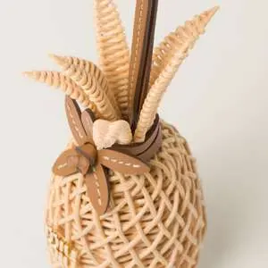 Miu Miu Wicker Pineapple Bag Charm
