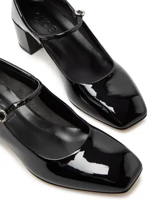 AeydĒ Aline Patent Leather Mary Jane Pumps