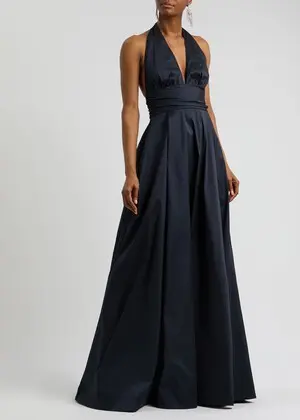 Bernadette Monroe Halterneck Taffeta Gown
