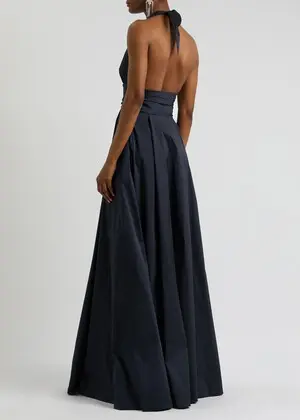 Bernadette Monroe Halterneck Taffeta Gown