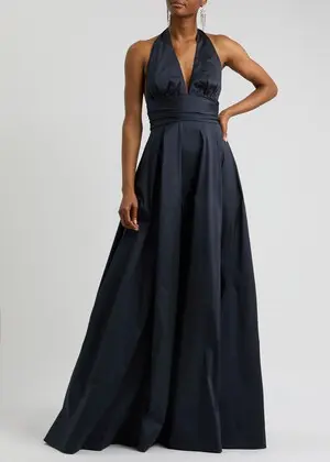 Bernadette Monroe Halterneck Taffeta Gown
