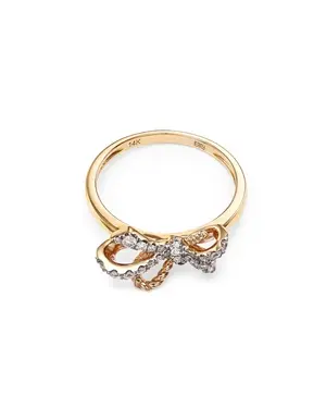 Bloomingdale'S Diamond Bow Ring
