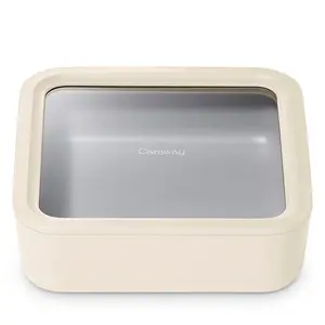 CARAWAY 10 Cup Nonstick Square Glass Food Container - Cream