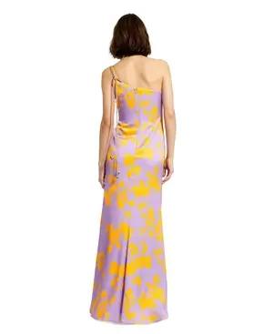 Mac Duggal Printed Charmeuse One Shoulder Gown