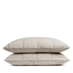 PARACHUTE Linen Box Quilted King Sham, Set Of 2 - Bone