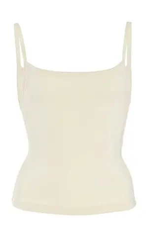 Eterne 90's Jersey Tank Top - Ivory