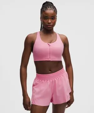 Lululemon Energy Zip-front Bra Candy Cloud