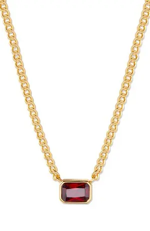 BROOK & YORK Jane Birthstone Pendant Necklace - Gold - January