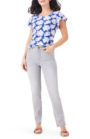 NIC+ZOE Shadow Palm Flutter Sleeve T-shirt