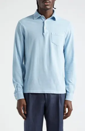Thom Sweeney Spread Collar Polos For Men