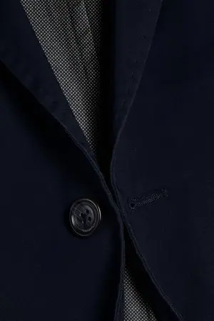 CHARLES TYRWHITT Cotton Stretch Slim Fit Jacket - Navy