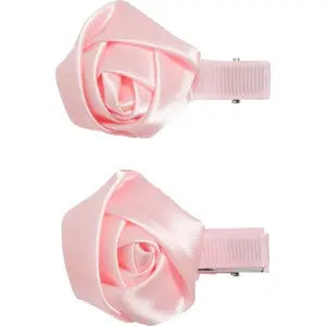 Bp. Satin Rosette Barrettes 2 Pack - Pink Multi