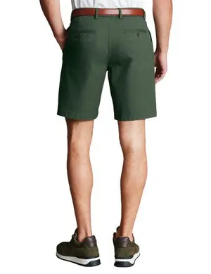 CHARLES TYRWHITT Cotton Slim Fit Shorts - Green