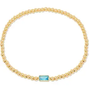 BROOK & YORK Kylie Birthstone Beaded Bracelet - Gold - December