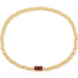 BROOK & YORK Kylie Birthstone Beaded Bracelet - Gold - January