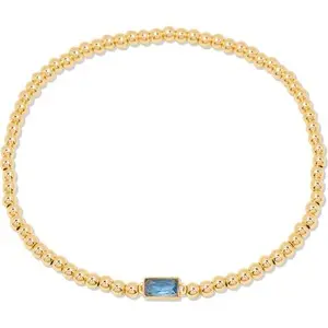 BROOK & YORK Kylie Birthstone Beaded Bracelet - Gold - March