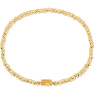 BROOK & YORK Kylie Birthstone Beaded Bracelet - Gold - November