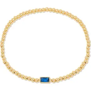 BROOK & YORK Kylie Birthstone Beaded Bracelet - Gold - September