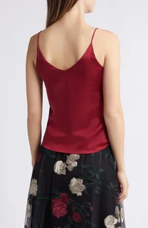 NIKKI LUND Bijou Satin Camisole - Red