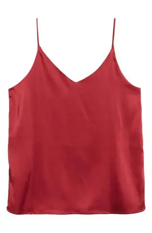 NIKKI LUND Bijou Satin Camisole - Red