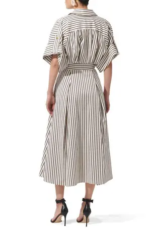 Carolina Herrera Stripe Dropped Shoulder Shirtdress