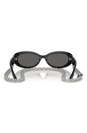 Tiffany & Co. 54mm Oval Sunglasses With Chain
