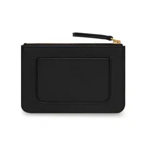 Mulberry Plaque Small Leather Zip Coin Pouch - Black