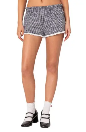 EDIKTED Kyra Gingham Shorts