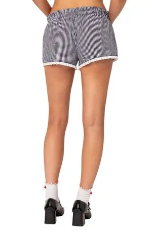 EDIKTED Kyra Gingham Shorts