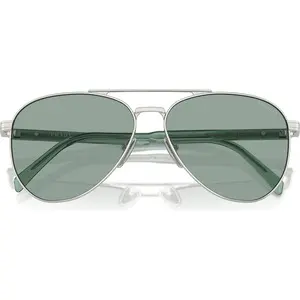 Prada Prada 61mm Pilot Sunglasses Silver