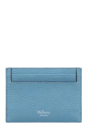 Mulberry Leather Card Case - Pale Slate