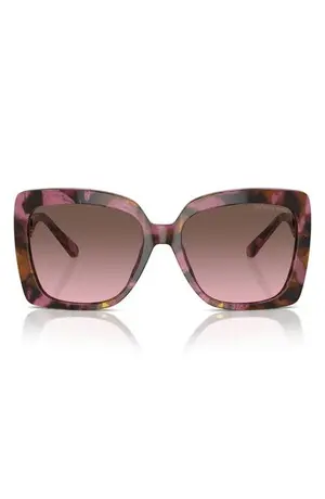 Michael Kors 57mm Gradient Square Sunglasses - Purple Tortoise