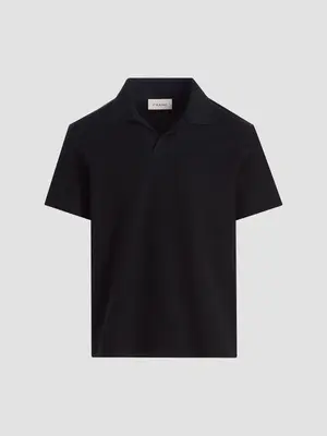 FRAME Johnny Collar Polo Shirt - Black