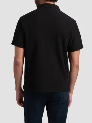 FRAME Johnny Collar Polo Shirt - Black