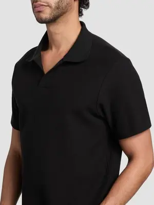 FRAME Johnny Collar Polo Shirt - Black