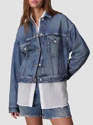 Rag & Bone Rb Miramar Denim Trucker Jacket - Walker