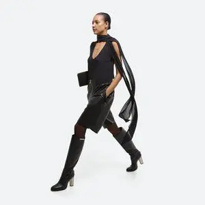 Helmut Lang Leather Bomber Shorts