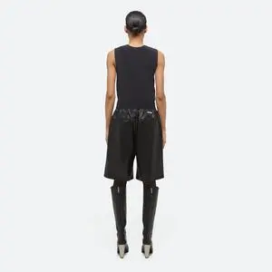 Helmut Lang Leather Bomber Shorts